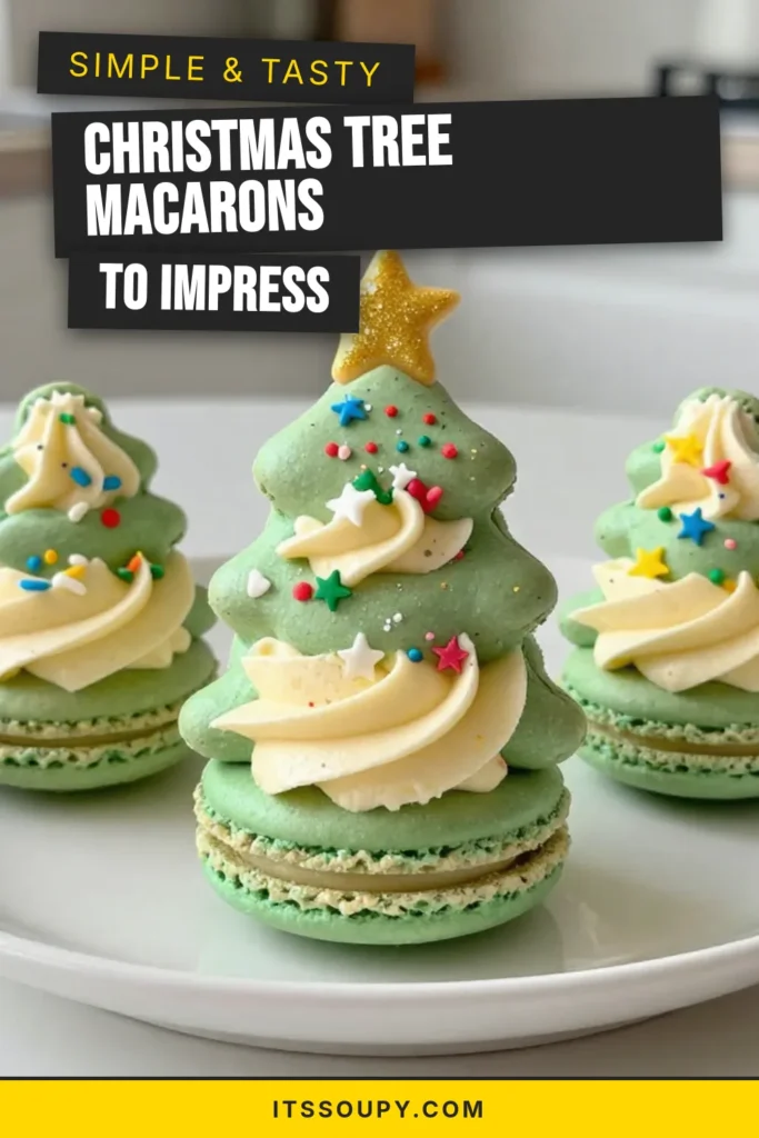 Christmas Tree Macaron Cakes Festive Holiday Delight - Its Soupy