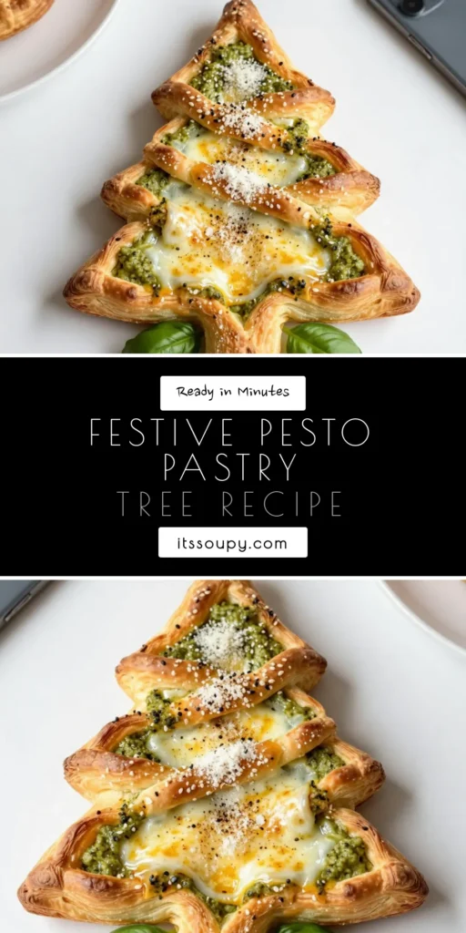 Pesto Cheese Puff Pastry Christmas Tree Delight - Its Soupy