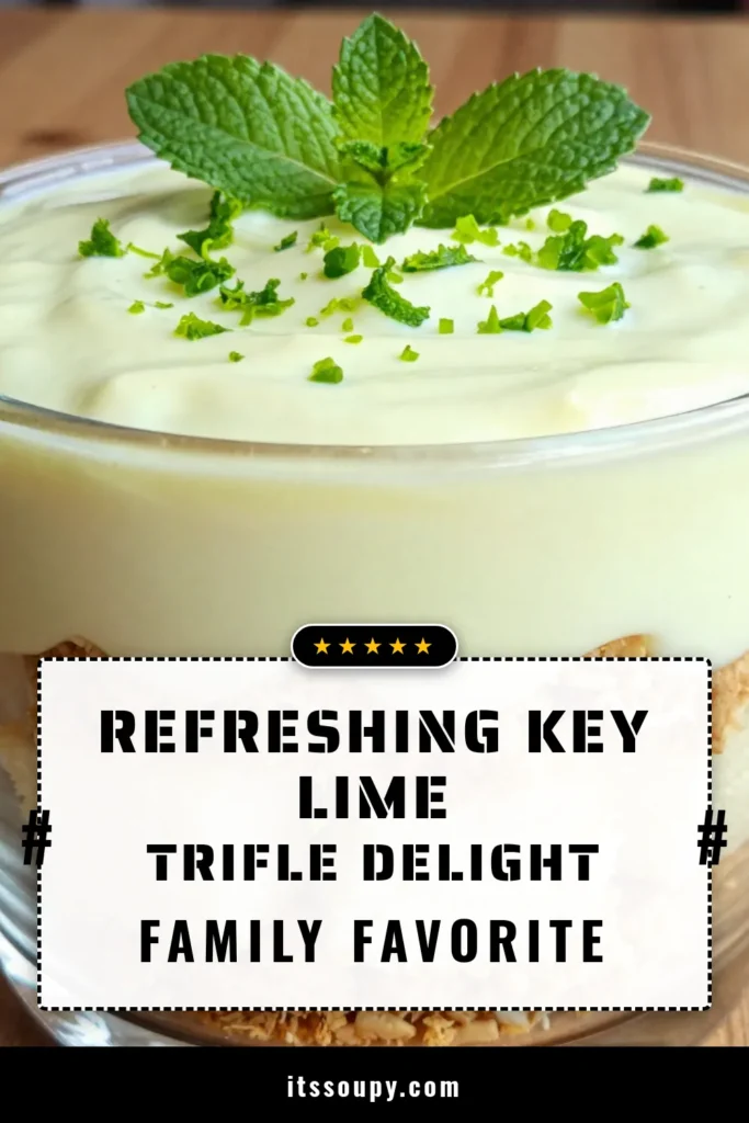 Triple Layer Key Lime Trifle Delightful Dessert Treat - Its Soupy